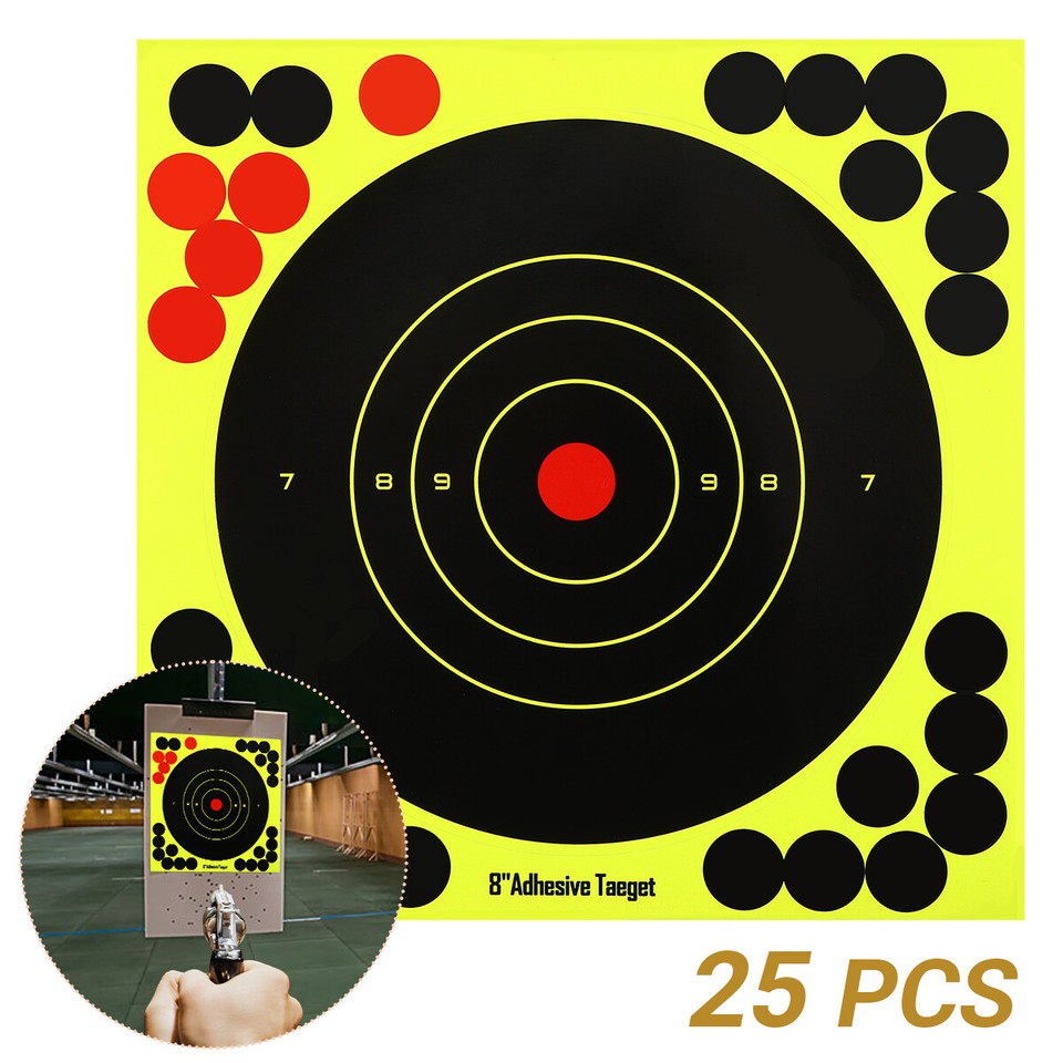 25-100 Packs Shooting Targets Splatter Gun Rifle Paper Target Adhesive ...