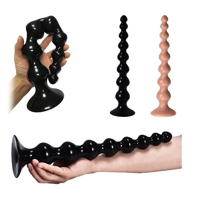 14 Inch Extra Long Anal Beads Huge Xxl Monster Butt Plug Large Silicone 2842