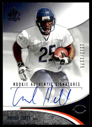 Andre Hall RC 2006 SP Authentic Bears SET BREAK #/1175 Signed Auto ...