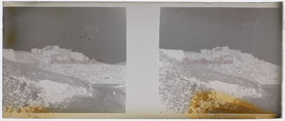 Syria Lebanon Warrant French c1920 City Fortified Photo Plate Negative ...