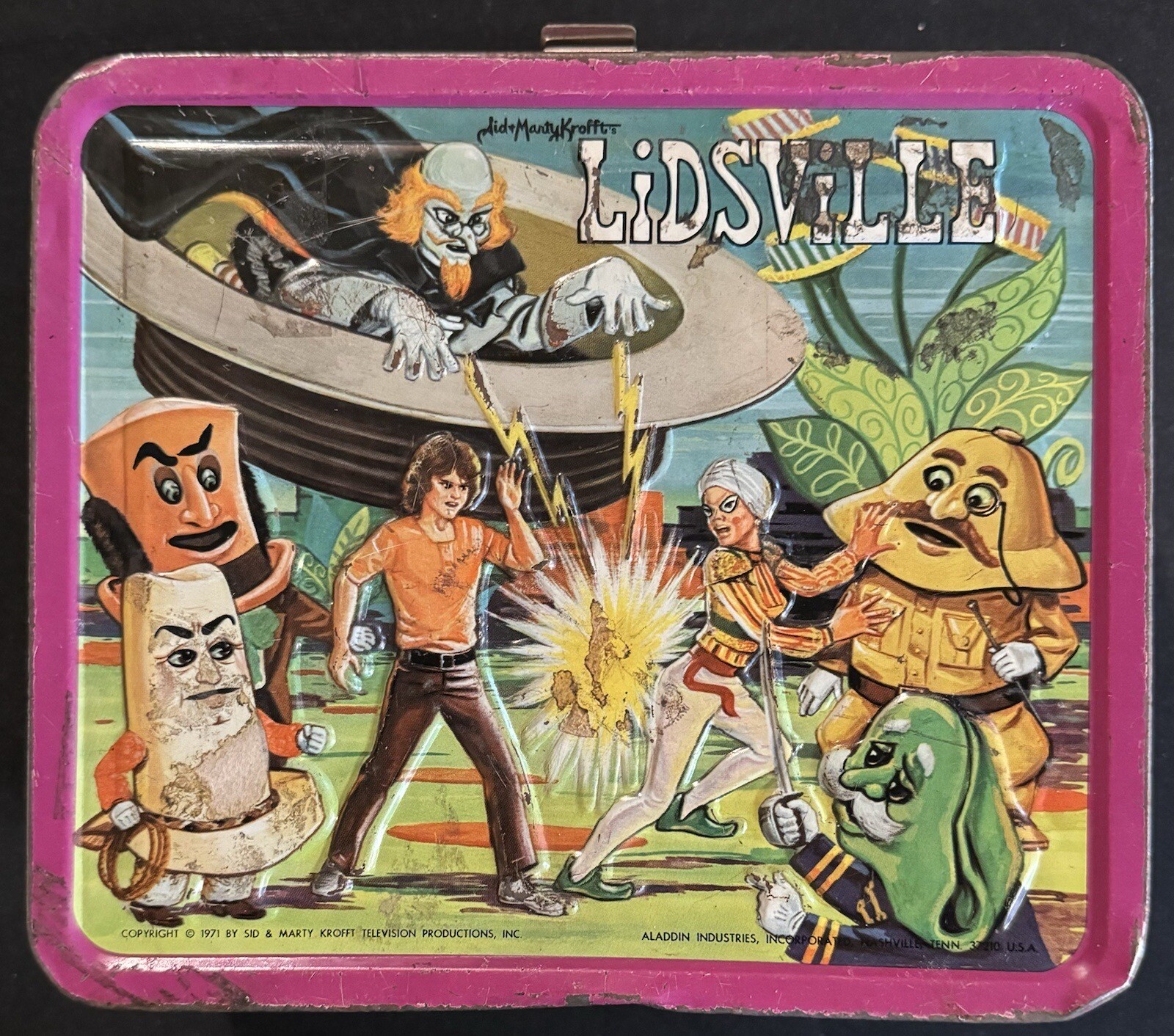 Lidsville Metal Lunchbox Sid And Marty Krofft No Thermos 1971 Vintage ...