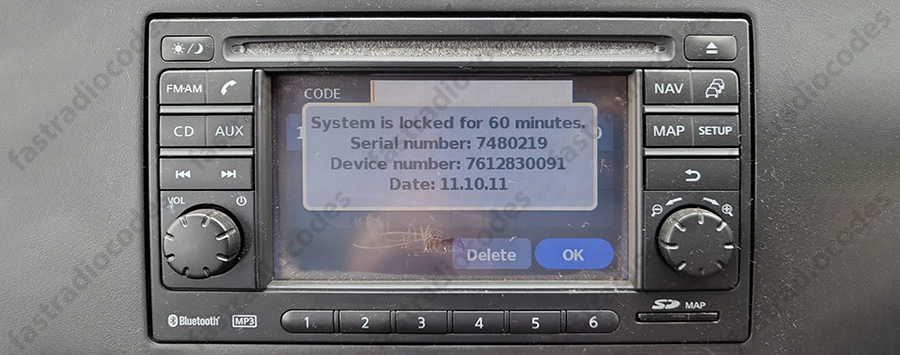 NISSAN RADIO CODE CAR CODES MICRA NOTE QASHQAI ALMERA JUKE CONNECT ...