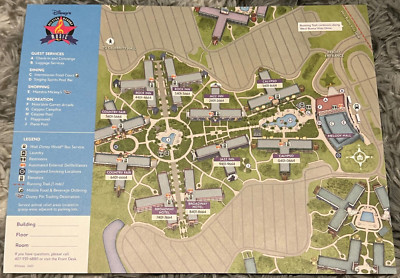 Disney's All Star Resort MUSIC Property MAP 4/23 | eBay