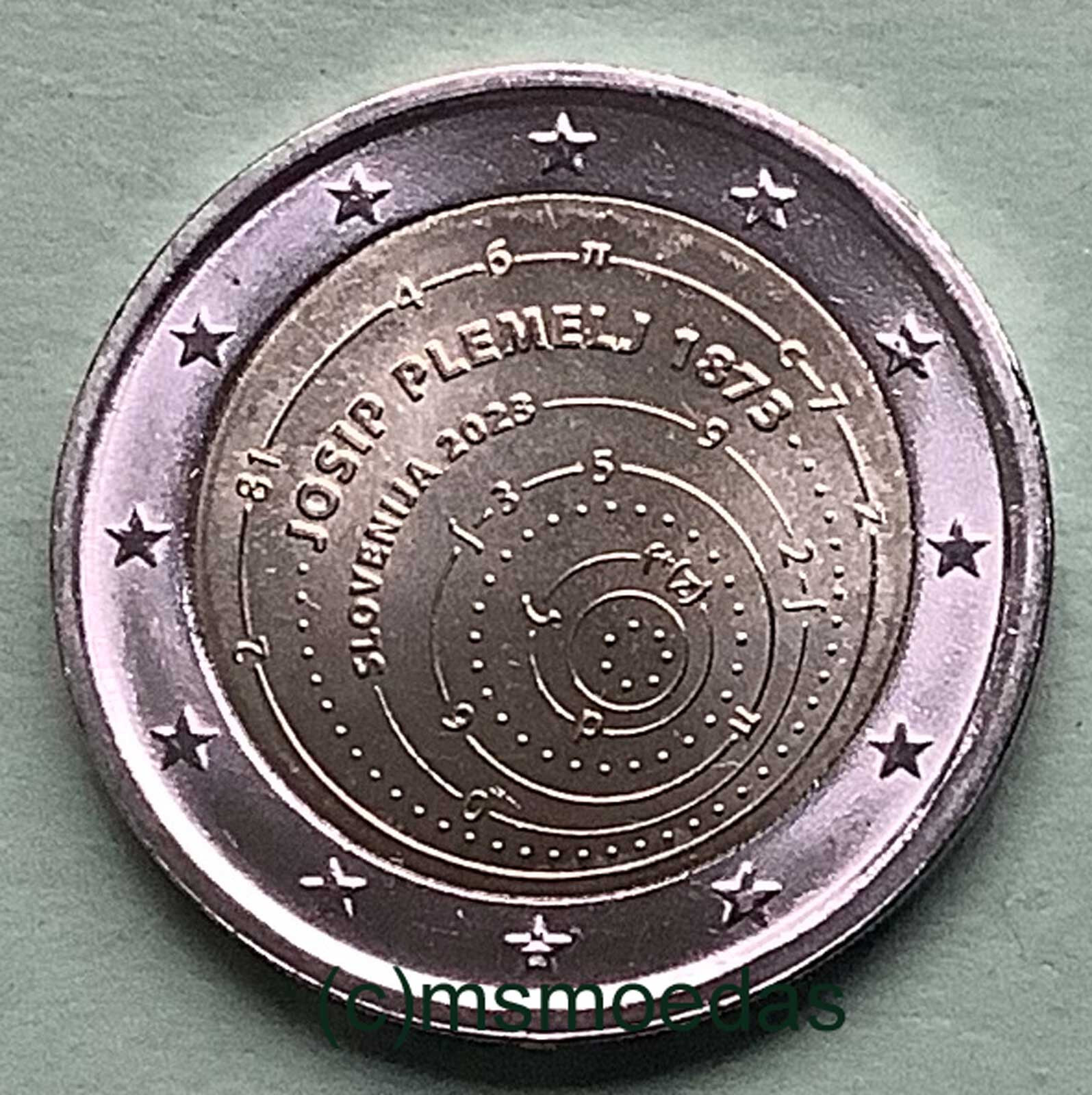 Slowenien 2 Euro Rolle 2023 Plemelj mit 25 x 2 Euro Gedenkmünzen ...