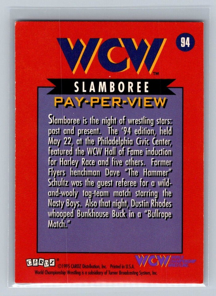 WCW Slamboree #94 1995 Cardz WCW Main Event | eBay
