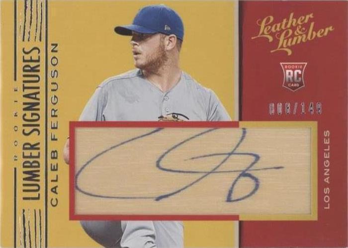2019 Panini Leather & Lumber - Caleb Ferguson #135 Rookie Signatures ...