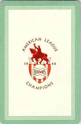 St Louis Browns American League Champions 1944 Single Swap Playing Card ...