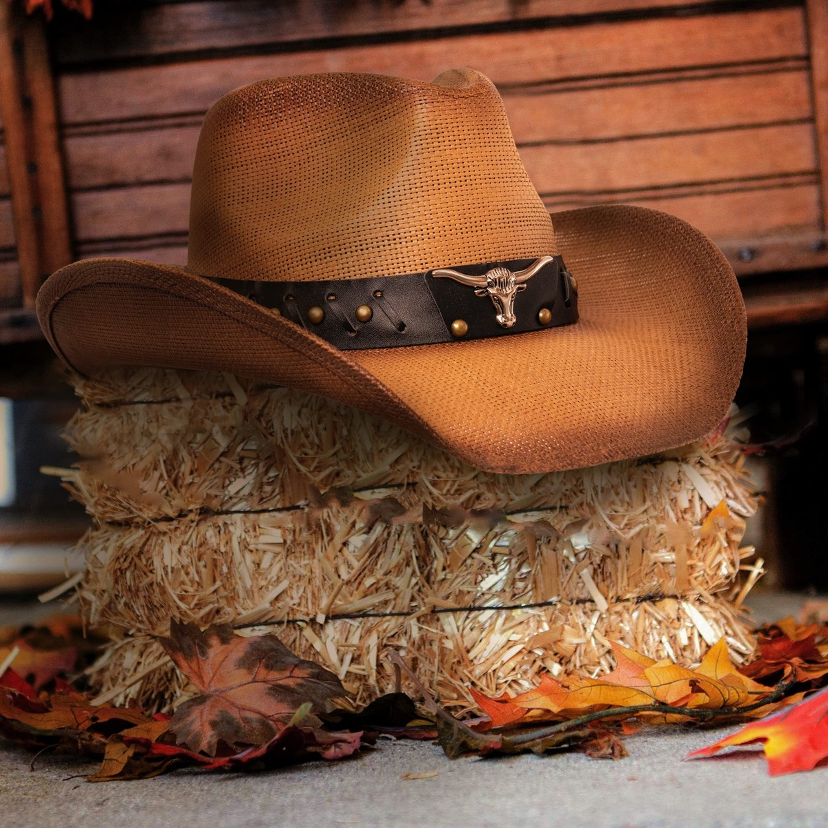 Cowboy Hat GrinderPUNCH Western Straw - Classic Outback Style For Men ...