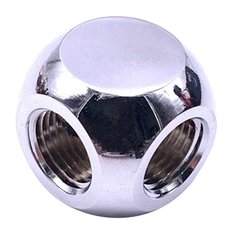 Computer Water-cooled Spherical Metal 3-way 4-way Connector G1/4 ...