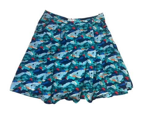 Modcloth Emily and Fin Road Trip Blue Skirt 1X Plus Size | eBay