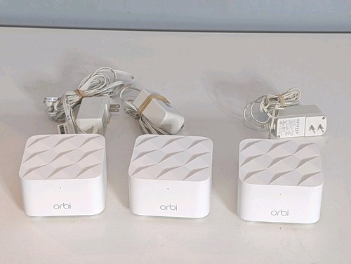 Netgear Orbi WiFi Router RBR10 and 2 Satellites RBS10 Bundle With Power ...