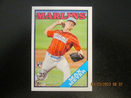 MAX MEYER MARLINS 2023 TOPPS 1988 TOPPS 35TH ANNIVERSARY ROOKIE CARD # ...