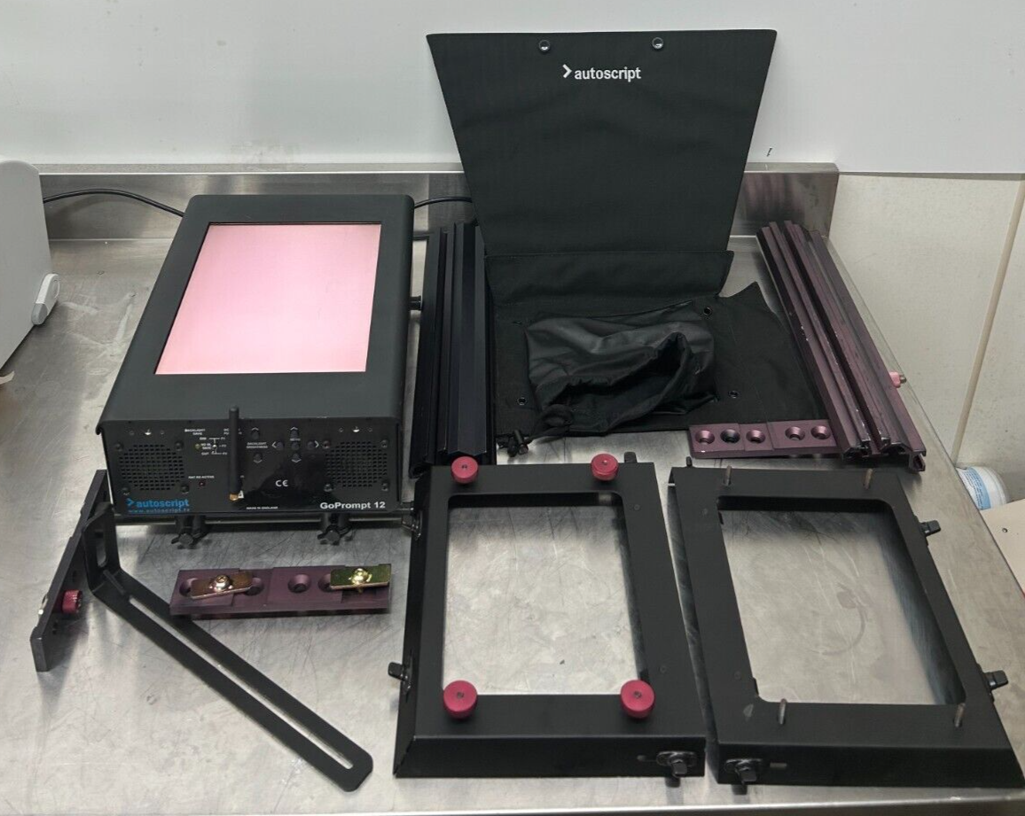Go Prompt 12 AutoScript Teleprompter AutoScript w/ Frame Brackets | eBay