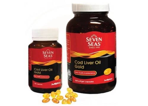 SEVEN SEAS Cod Liver Oil Gold 100 Caps for Immunity, Joints, Muscles ...