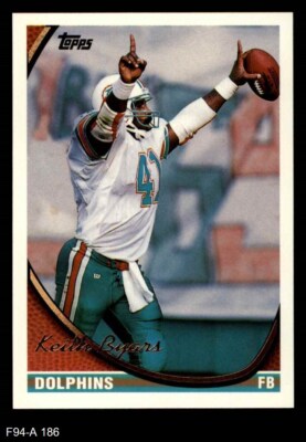 1994 Topps #186 Keith Byars Dolphins Ohio St 8 - NM/MT | eBay