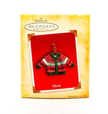 NEW Hallmark Keepsake 2004 Christmas Holiday “Mom” Sweater Fabric ...