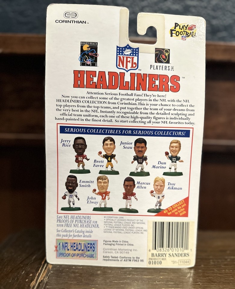 1996 Headliners Barry Sanders New/Sealed NIB | eBay