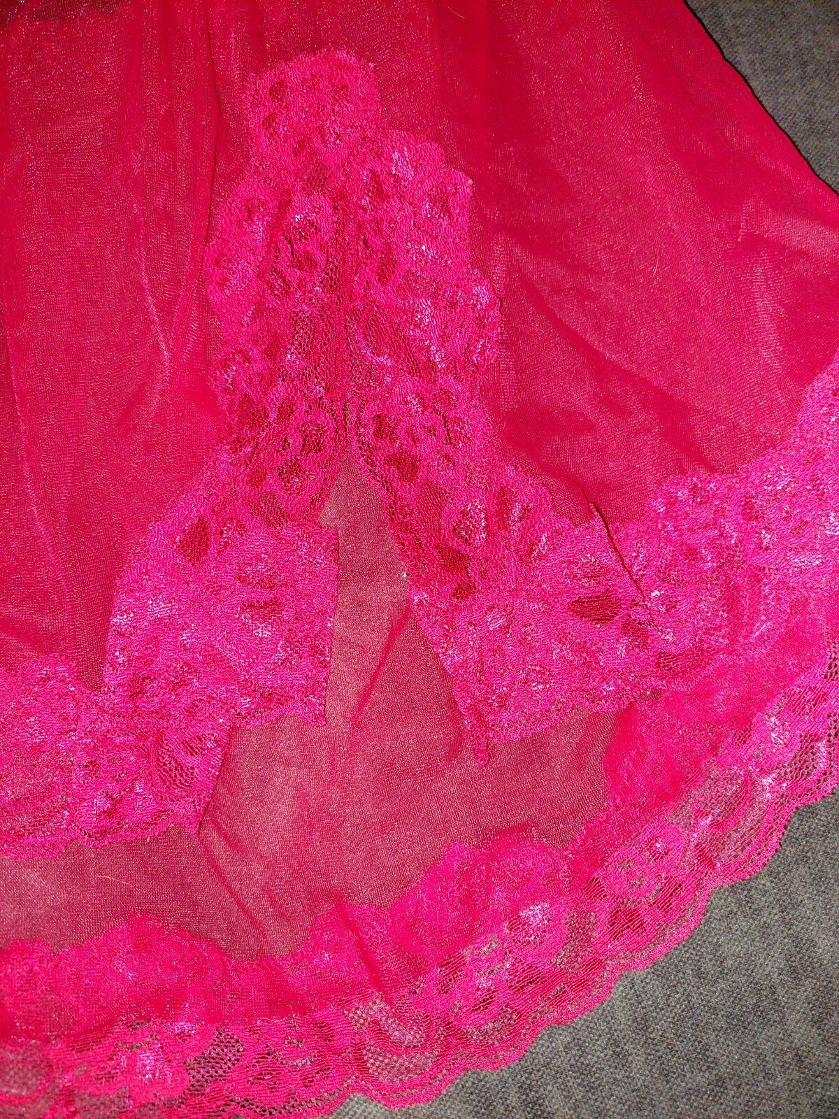 Frederick's of Hollywood Red Lacy Lingerie Nightie Si… - Gem