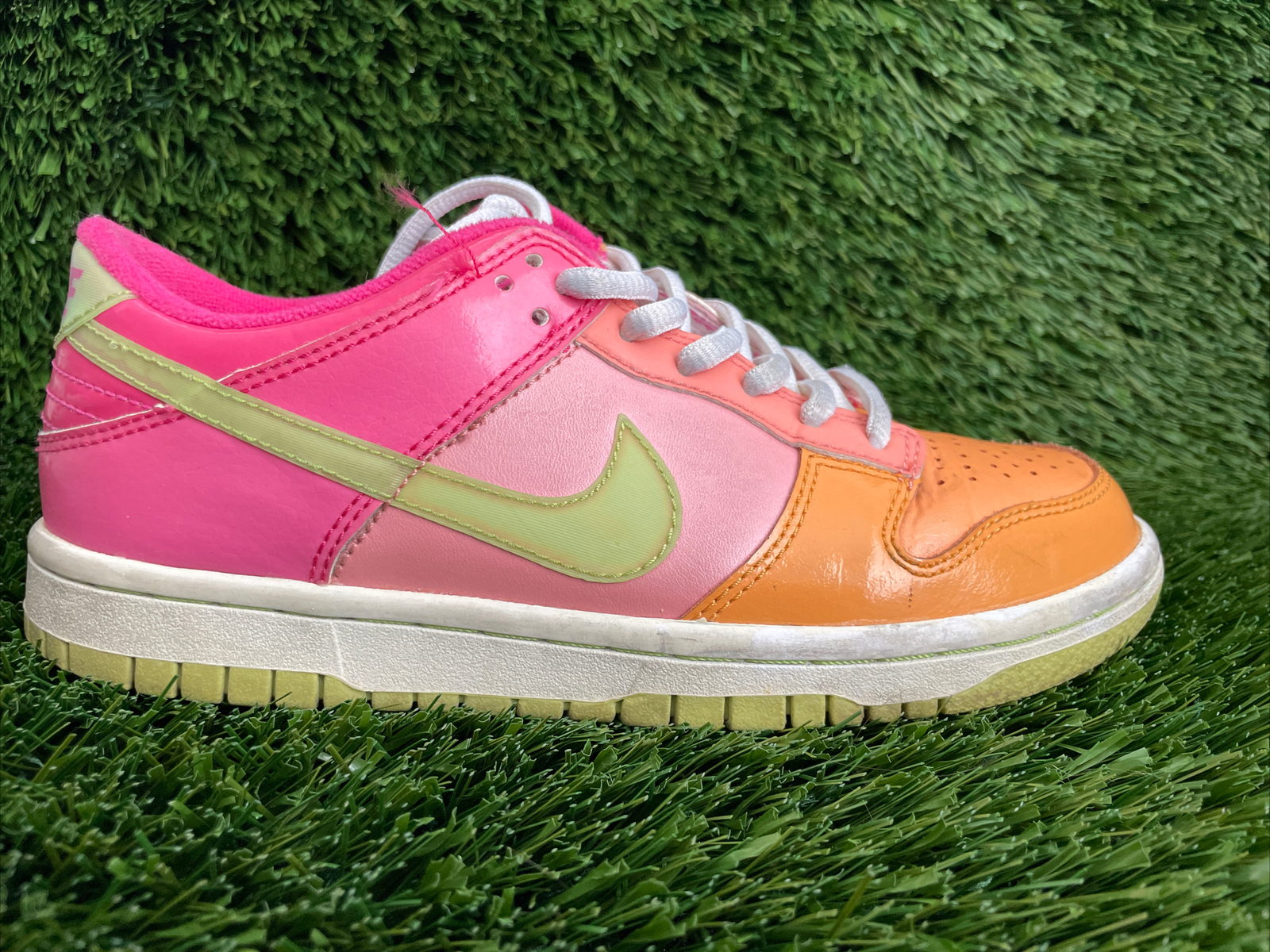 Nike Dunk Low GS 3.5Y Rainbow Sherbert Citron Peach… - Gem