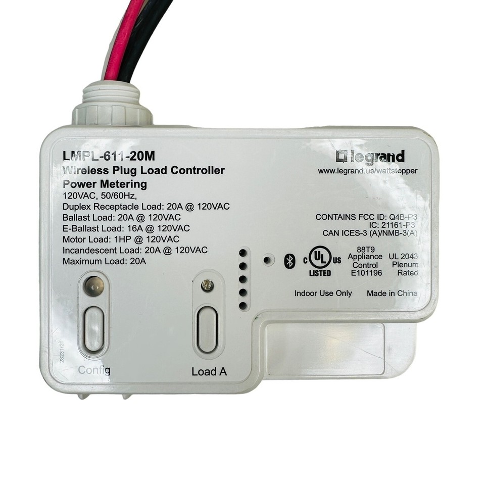 Legrand Wattstopper LMPL-611-20M DLM Wireless Plug Load Room Controller ...
