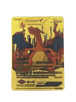 Charizard V Gold Foil Textured Display Card NM/M | eBay