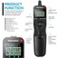 Neewer LCD Timer Shutter Release Remote Control for Canon EOS Digital ...