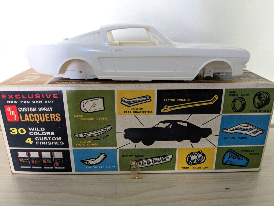 RARE! ORIGINAL VINTAGE AMT FORD MUSTANG 2+2 FASTBACK KIT *COMPLETE ...