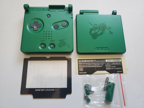 gba sp Game Boy Advance SP Pokemon green Rayquaza Housing Shell, screen ...