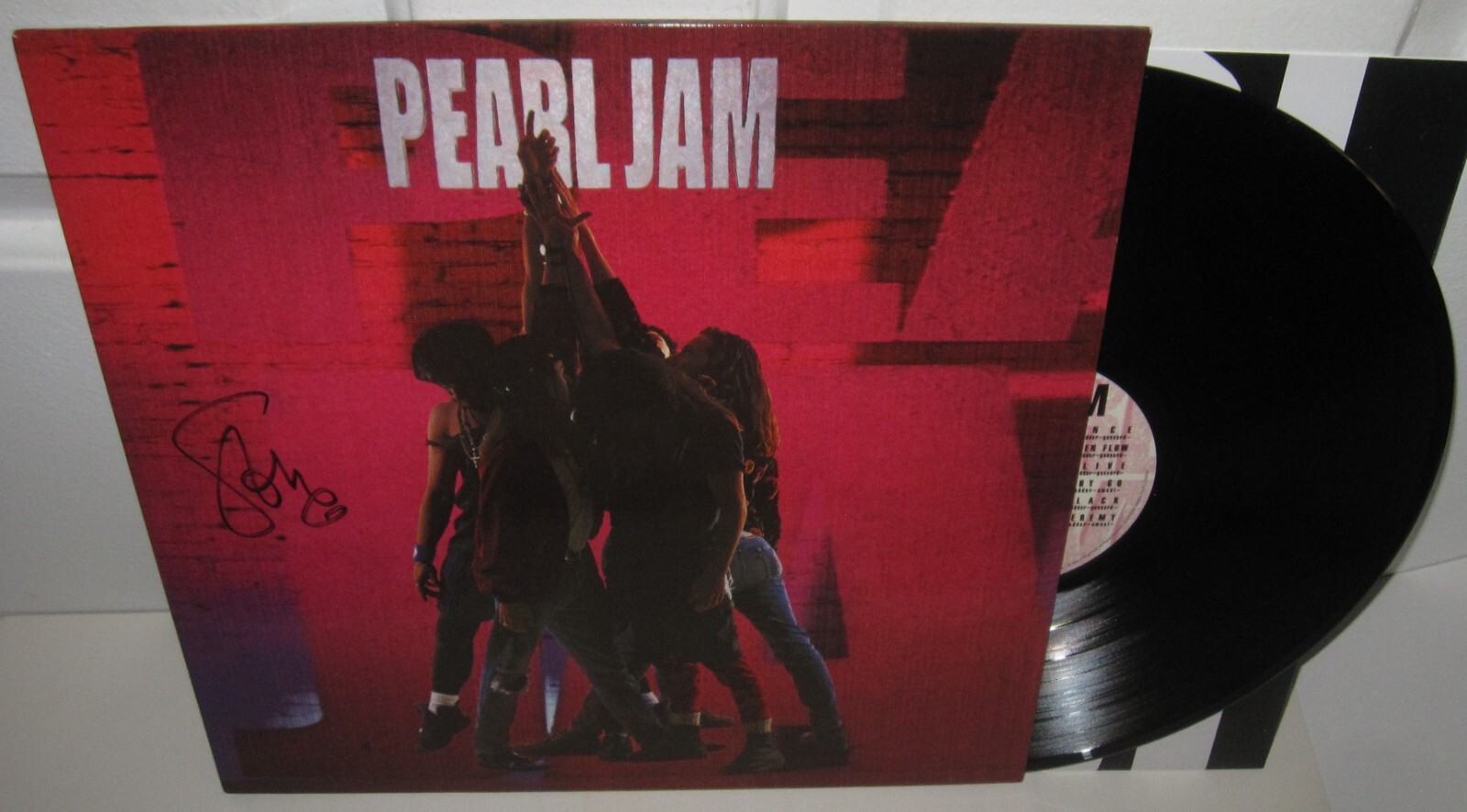 STONE GOSSARD SIGNED PEARL JAM TEN ALBUM VINYL CLASSIC ROCK AUTOGRAPH ...