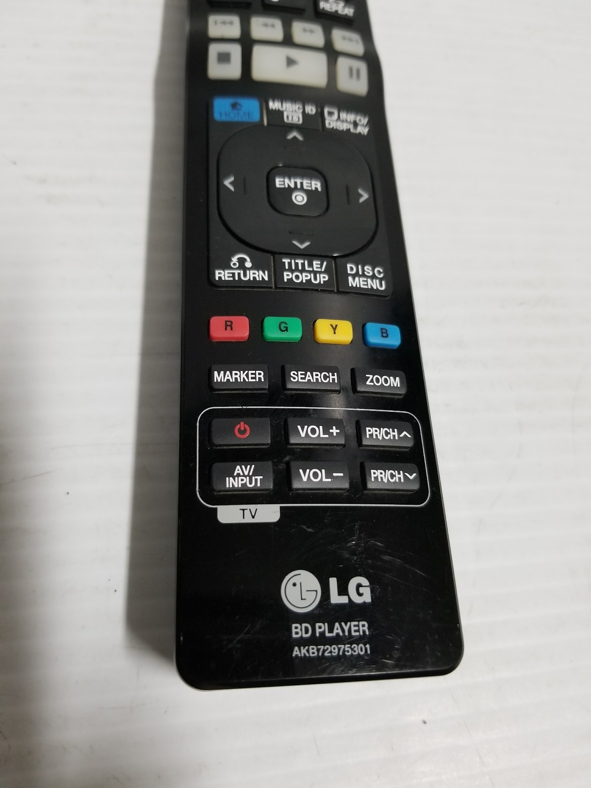 OEM LG Remote Control AKB72975301 BD 572N BD592N BD561N 550 570 590 ...