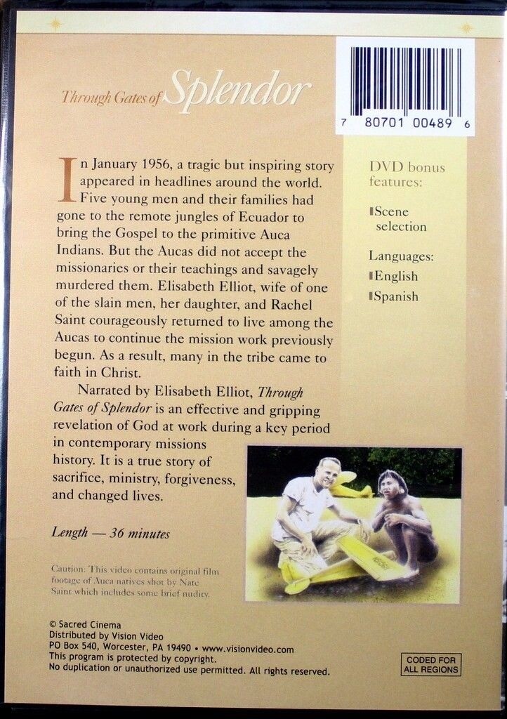 Through Gates of Splendor - Missionaries Bring Gospel to Auca Indians ...