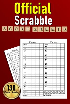 Official Scrabble Score Sheets 130 Score Pads for Scorekeeping Scrabble ...