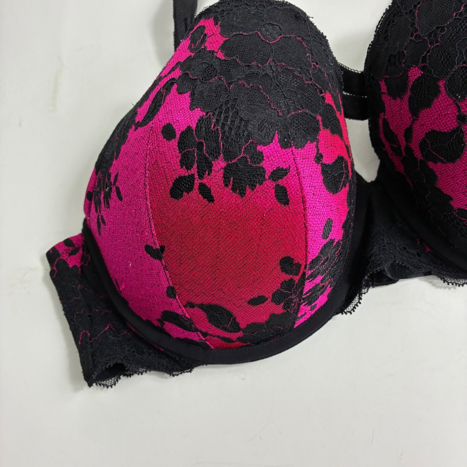 Torrid Perfect Fit Black Lace and Pink T-shirt Bra Size 38D Everyday ...