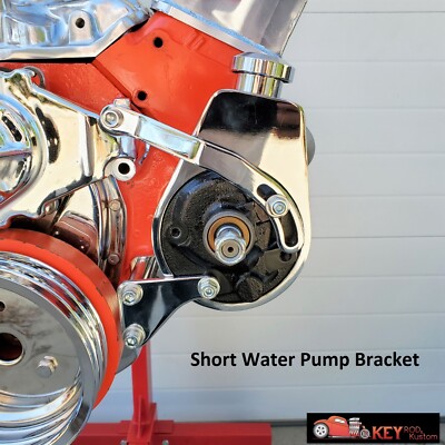 Small Block Chevy Chrome Power Steering Bracket | SHORT Water Pump ...