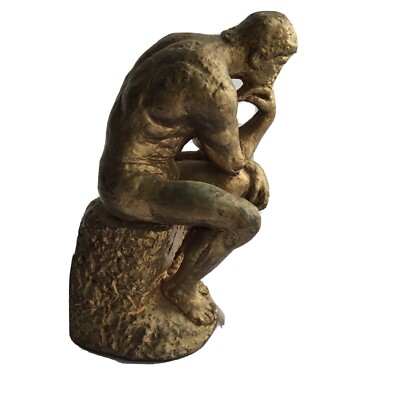 The Thinker Statue Bronze Ceramic 9 And Half Inches Tall | eBay