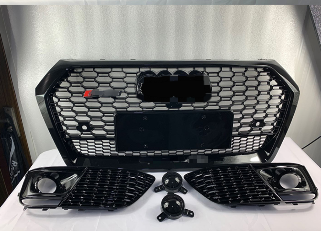 For Audi Q5 SQ5 RSQ5 2018 -2020 Black Front Bumper Grill &Fog Lamp ...