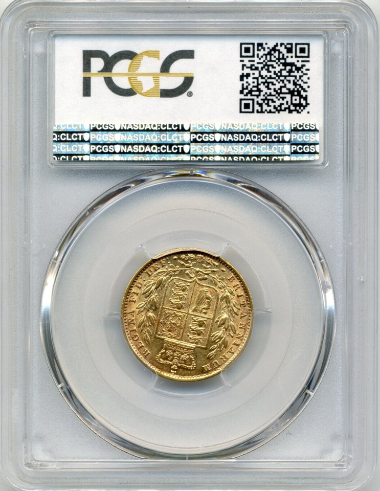 1857 Great Britain Sovereign, Victoria; Shield, Cat #S3852/3 - PCGS AU ...