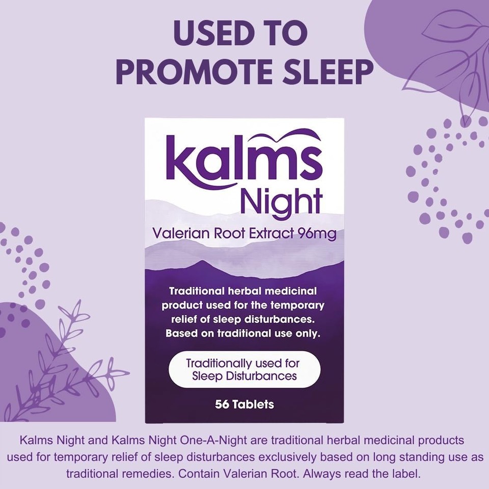 Kalms Night 56 Tablets Traditional Herbal Product Used for Sleep ...
