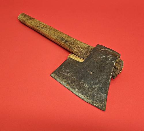19th c Antique Rare Primitive Wrought Hewing Goosewing Bearded broad ...
