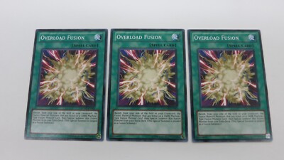 3x OVERLOAD FUSION SPELL CARD UNLIMITED EDITION RYMP-EN063 COMMON ...