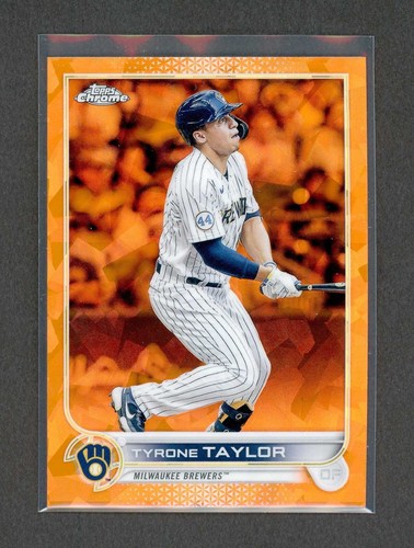 Tyrone Taylor 2022 Topps Chrome Update Sapphire ORANGE #US99 (Brewers ...