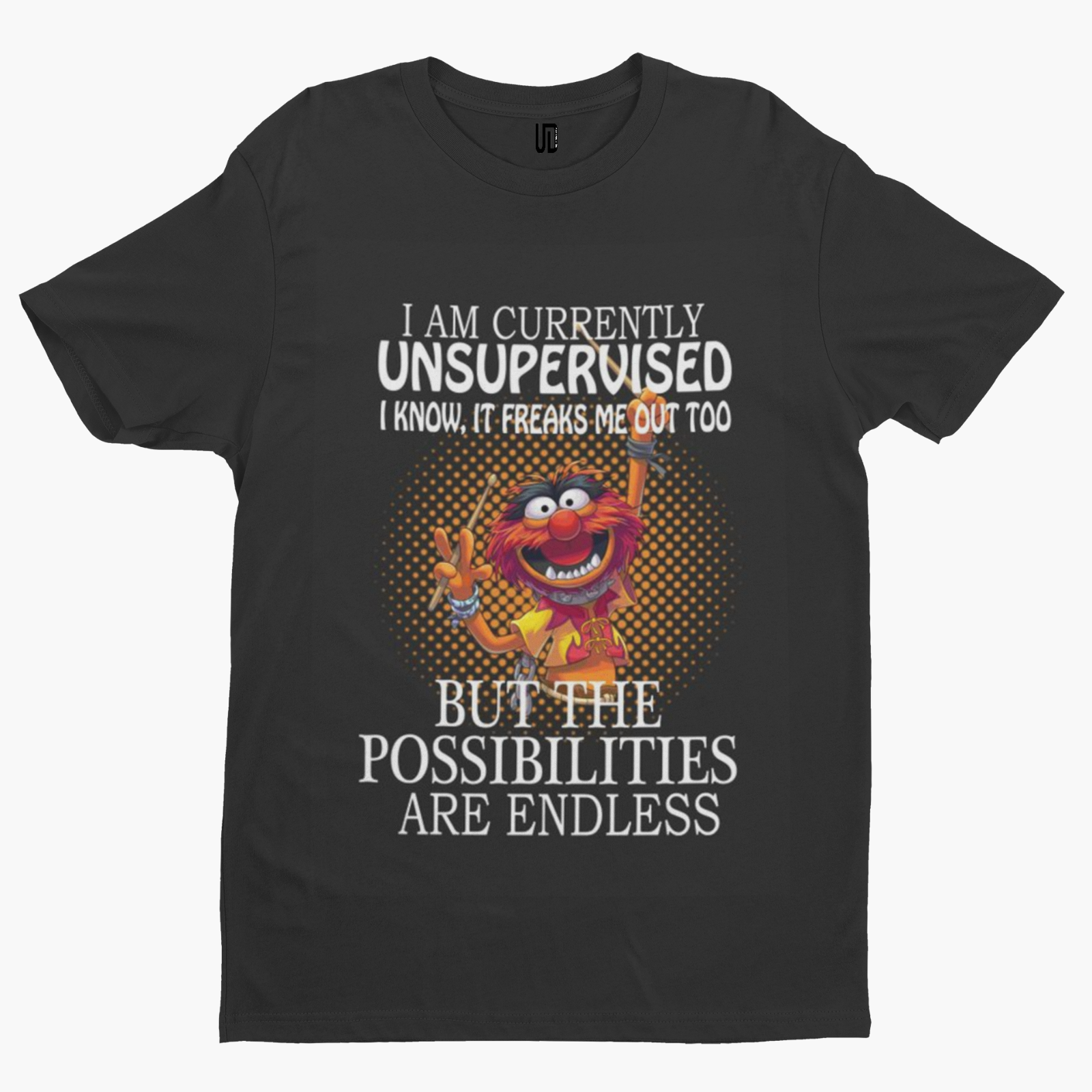 Unsupervised Animal T-Shirt - Muppets Funny Retro Cool Drums Drummer ...