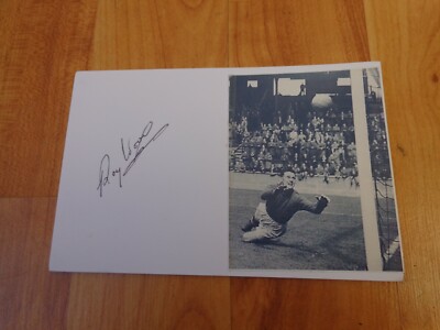 VINTAGE SIGNED ROYDEN ROY WOOD LEEDS UNITED CARD + PHOTO GENUINE ...