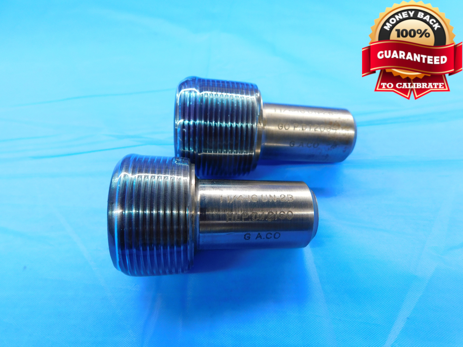 1 1/4 16 UN 2B THREAD PLUG GAGE 1.25 1.250 GO NO GO P.D.'S = 1.2094 & 1 ...