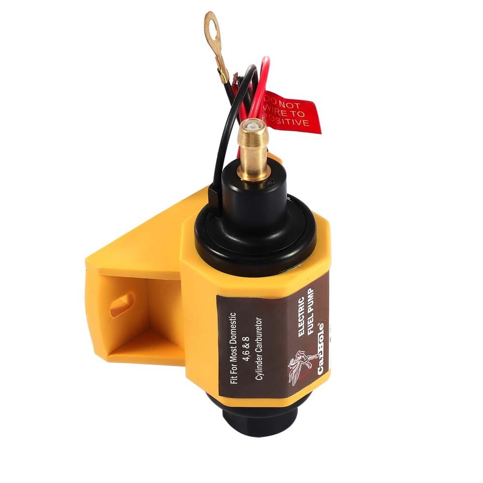 17303 Micro In-Line Electric Fuel Pump 38 GPH 7 PSI Max Gas E85 Yellow ...