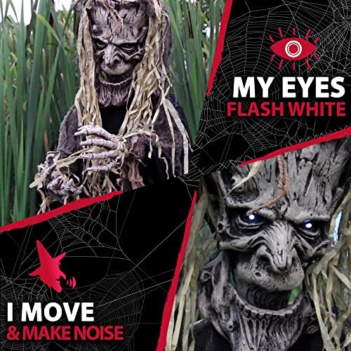 LifeSize Scary Talking Tree Man Halloween Animatronic Creepy Fright ...
