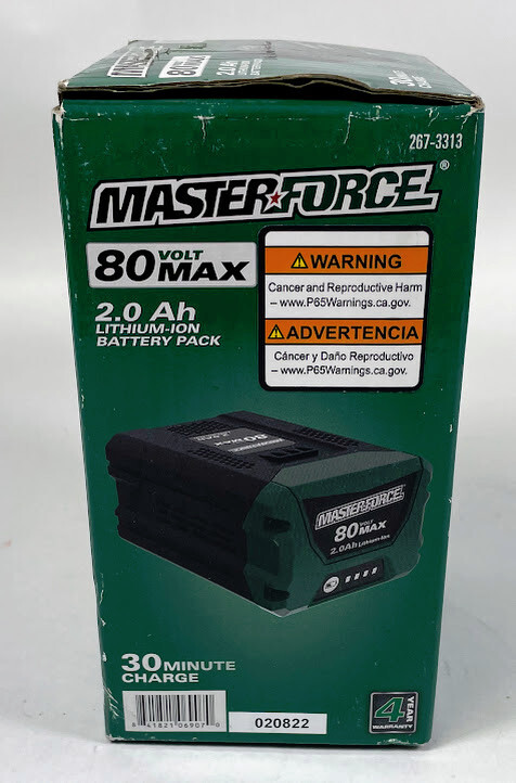 MasterForce 80V Li-Ion 2.0Ah Battery Pack 267-3313 BRAND NEW | eBay