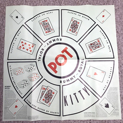 VTG Rummy Royal Card Green Mat 1937 Whitman Poker Card Game 30"x 30" | eBay