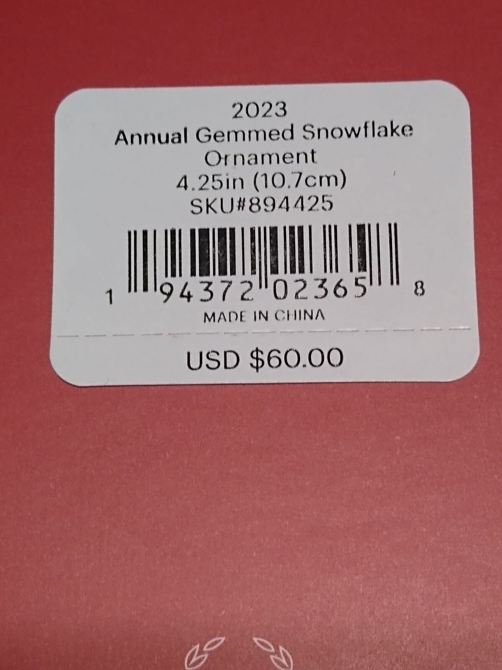 2023 Lenox Gemmed Annual Snowflake Ornament | eBay