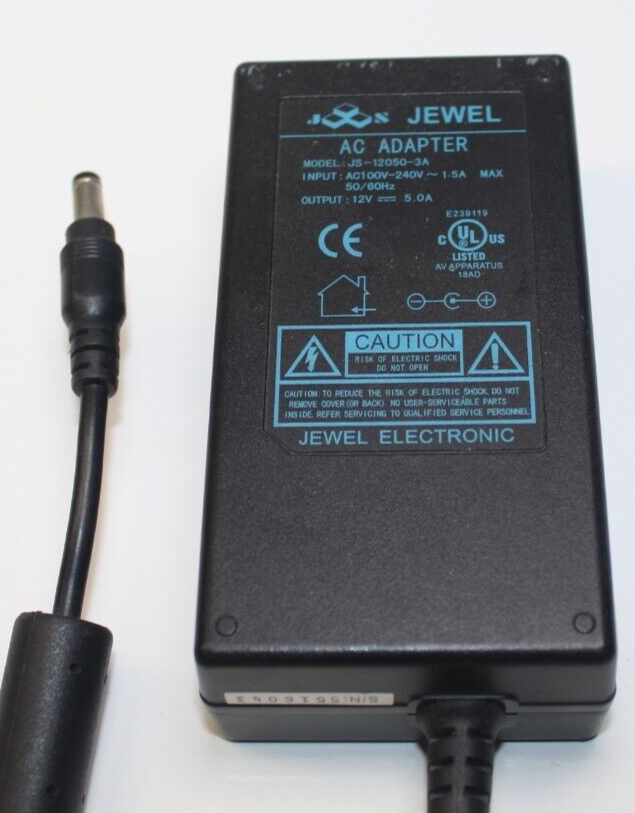 Jewel JS-12050-3A AC Adapter 12V 5.0A | eBay